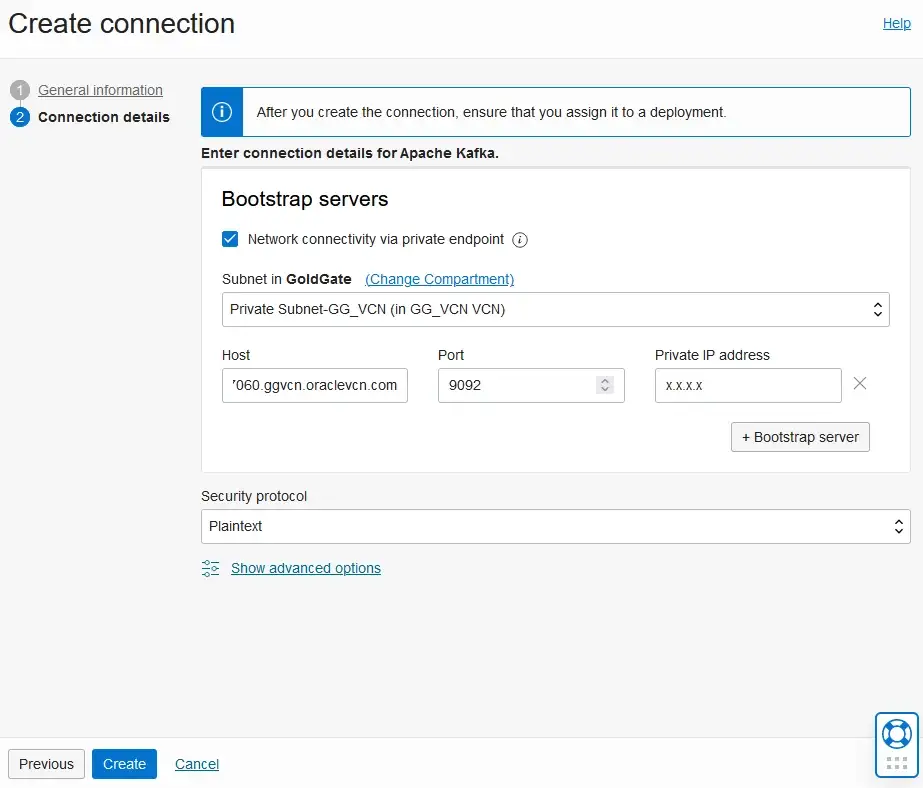 OCI GoldenGate Service to Kafka - OracleGG
