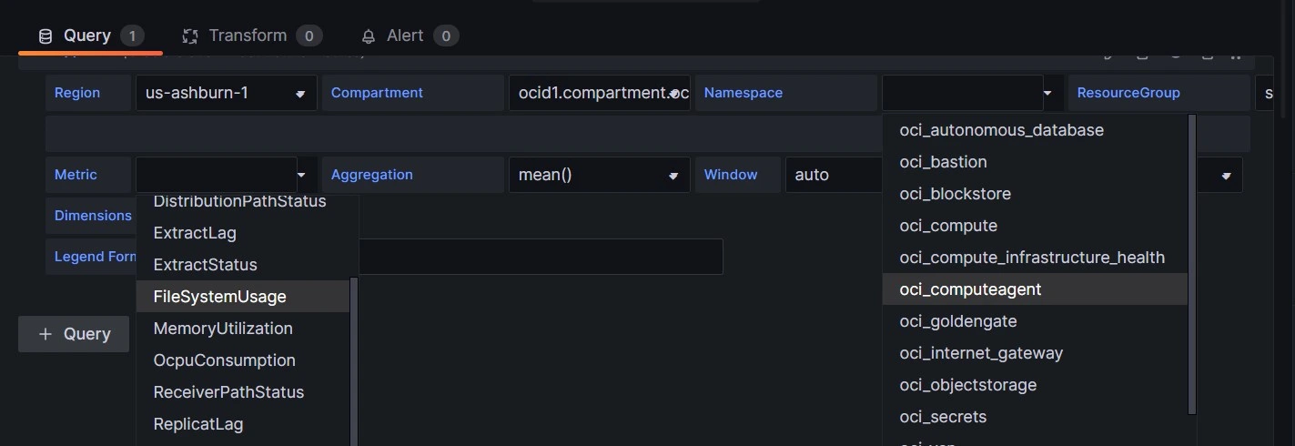 GoldenGate OCI Metrics Grafana