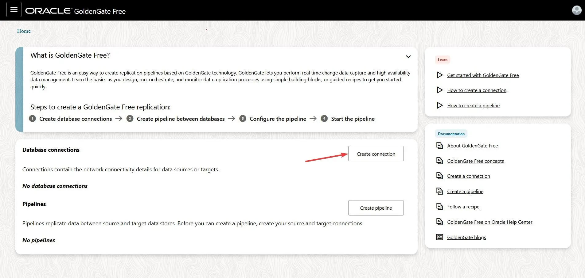 Create Pipeline in Oracle GoldenGate Free - OracleGG Create Pipeline in Oracle GoldenGate Free - OracleGG