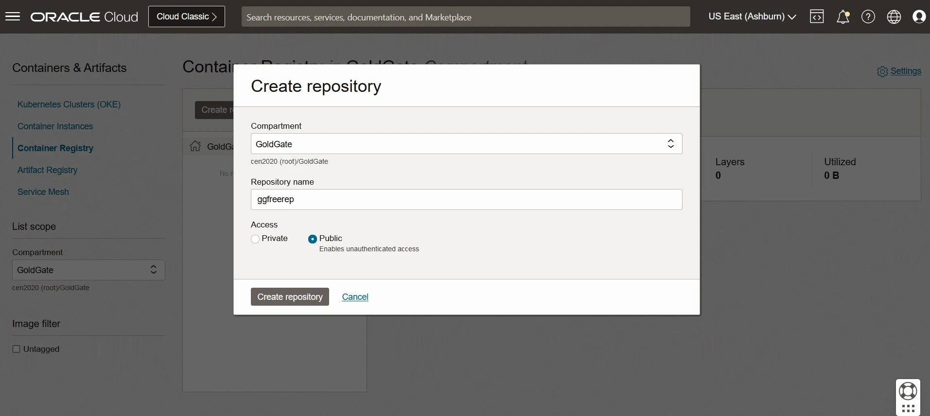 GoldenGate Free Docker Container - OracleGG