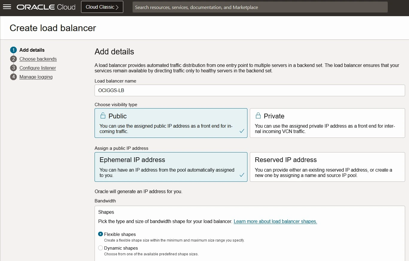 GoldenGate access using Load Balancer - OracleGG