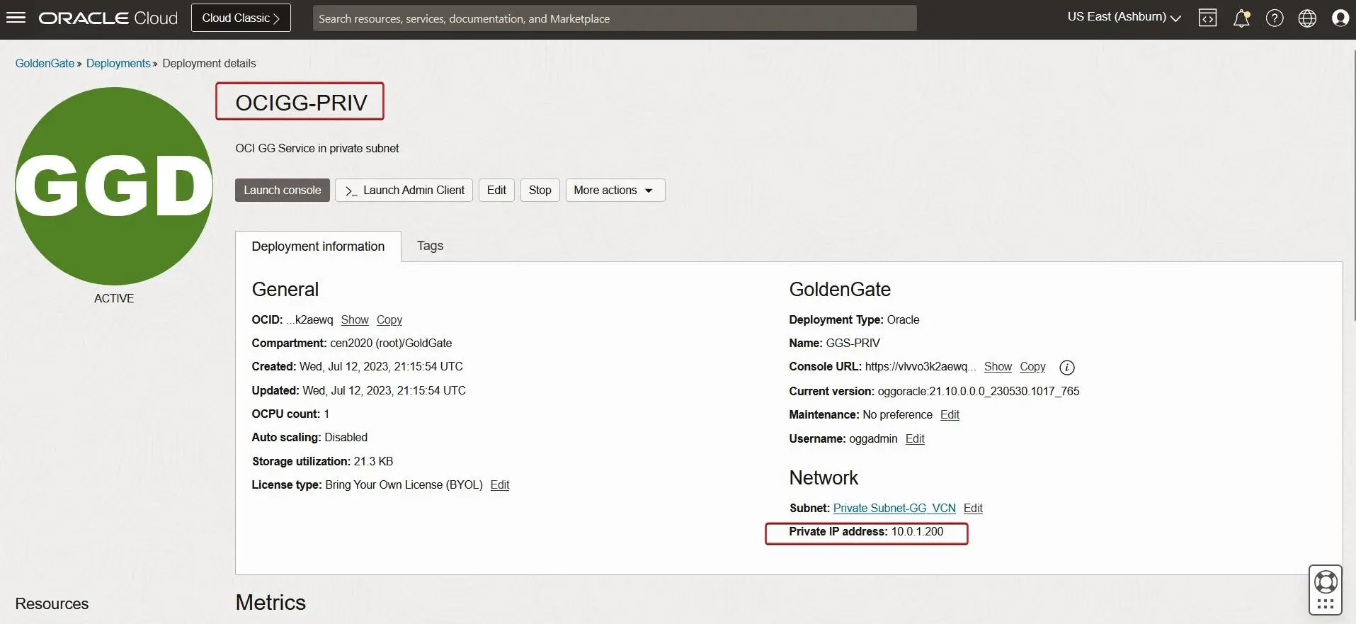 GoldenGate access using Load Balancer - OracleGG
